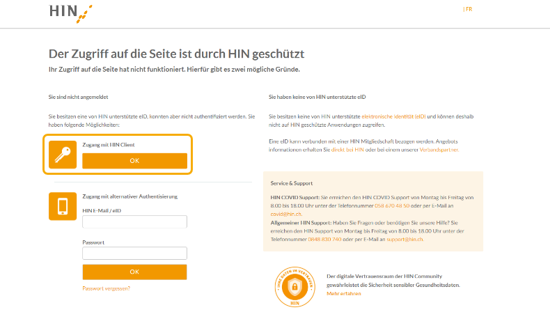 Einmalige Authentifizierung (SSO-Login)